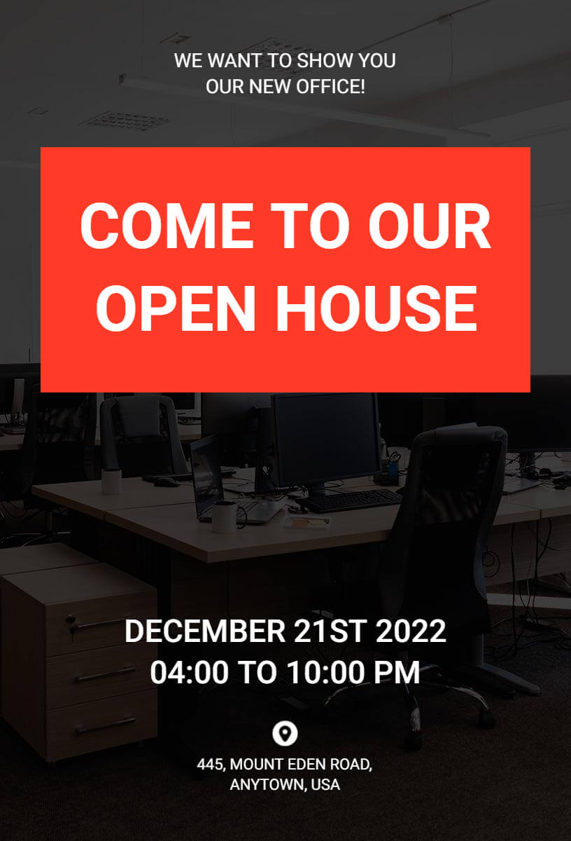 Example of Open House Invitation