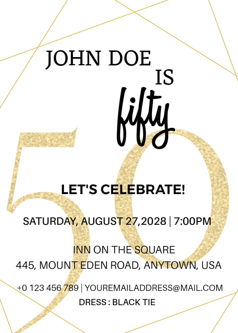50th Birthday Invitation Ideas