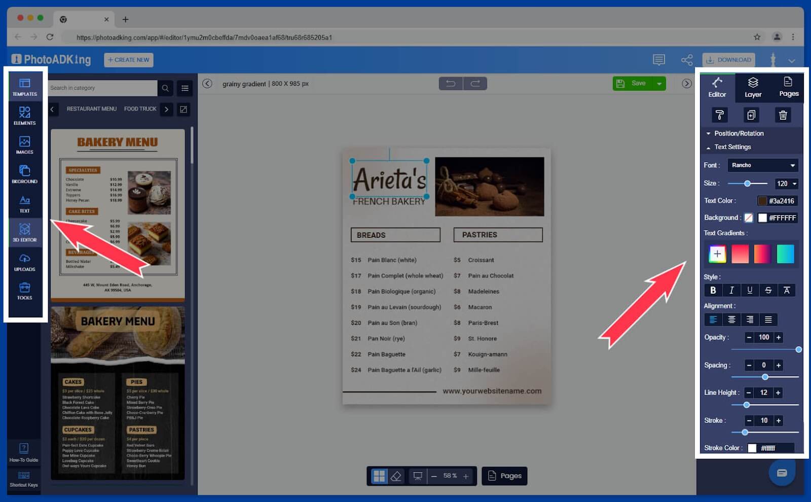 How to Design a Bakery Menu Using Templates