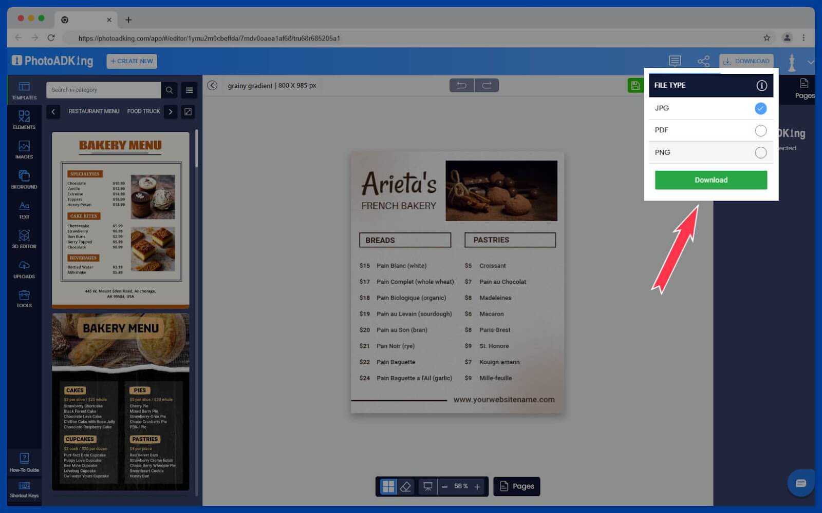How to Design a Bakery Menu Using Templates